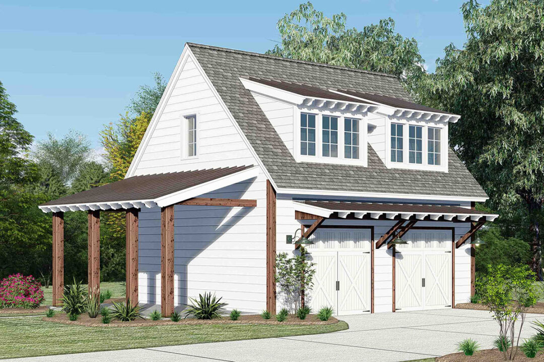 Single-Story 2-Bedroom Craftsman Vacation with Extra Deep Garage (House ...