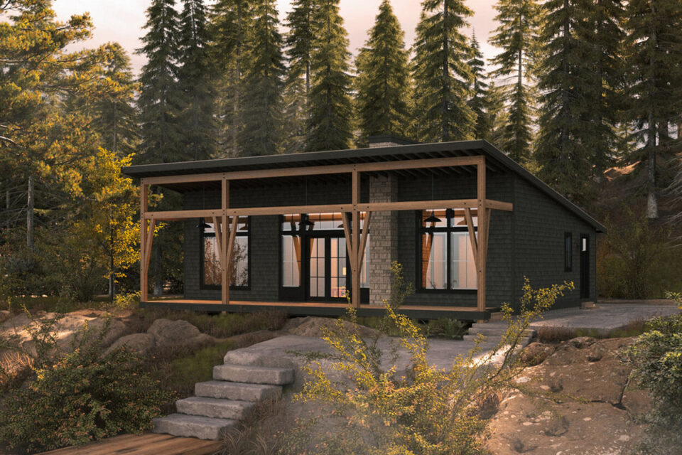Modern Farmhouse with a Game Room and a Bonus Room (House Plan)