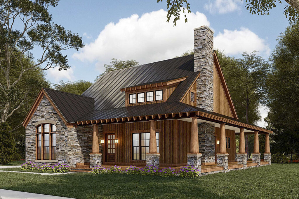 2-Story 3-Bedroom Rustic Country Mountain Home with Optional 2-car ...