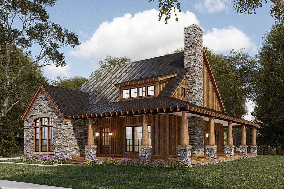 2-Story 3-Bedroom Rustic Country Mountain Home with Optional 2-car ...